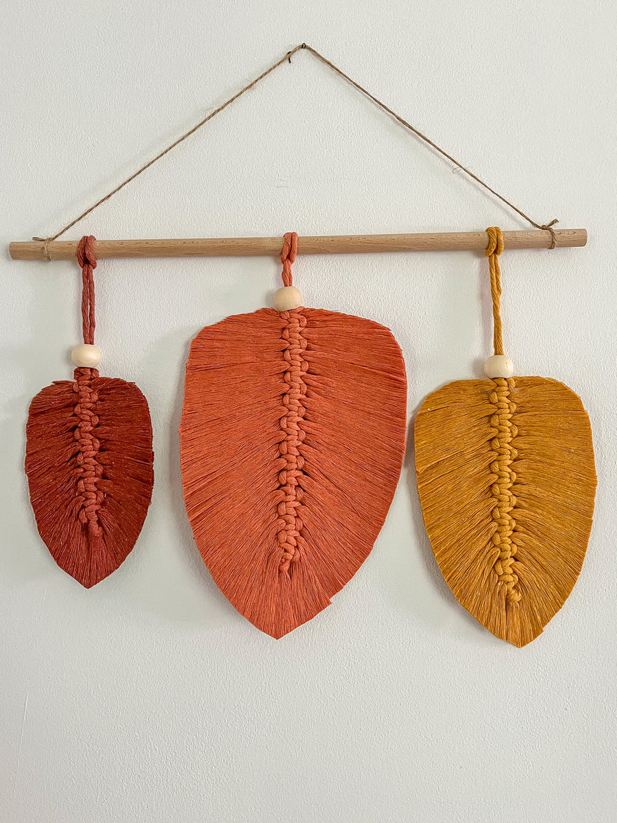 Kreativní DIY set - Macramé List (Macramé Peří) – Tvorimduhu.cz